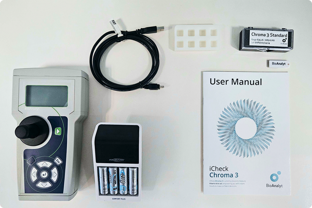 iCheck Chroma 3 - Vitamin A measurement in fortified edible oil
